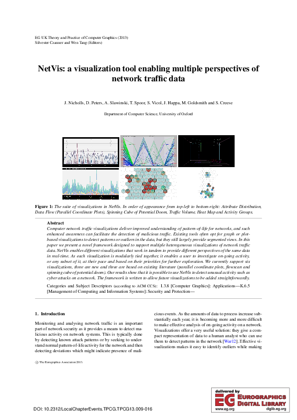 (PDF) NetVis: a Visualization Tool Enabling Multiple Perspectives of Network Traffic Data