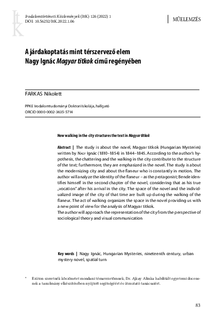 (PDF) A járdakoptatás mint térszervező elem Nagy Ignác Magyar titkok ...