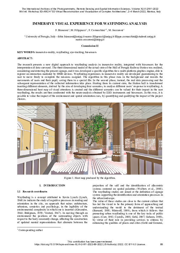 (PDF) Immersive Visual Experience for Wayfinding Analysis