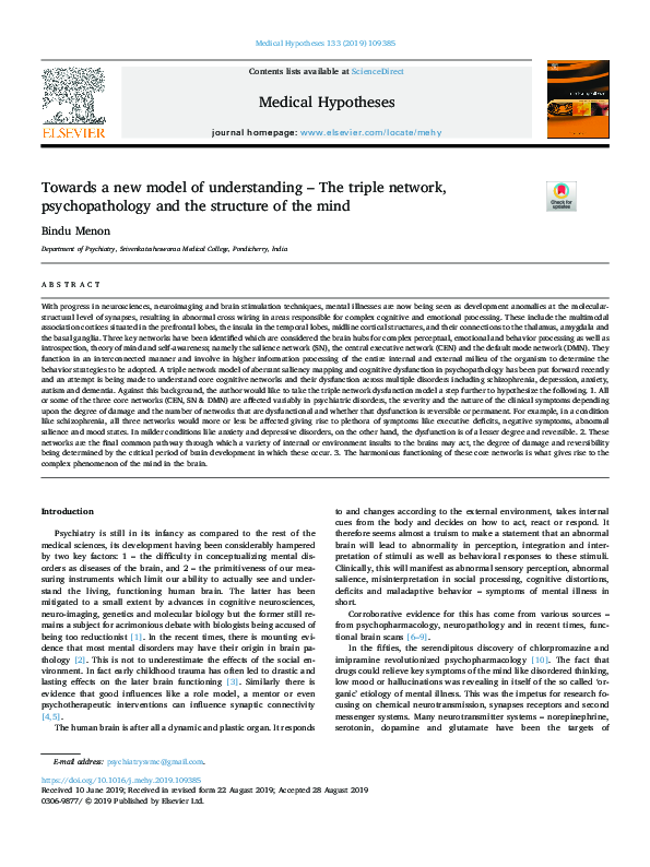 (PDF) Towards a new model of understanding – The triple network ...