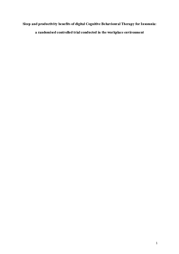 (DOC) Sleep and productivity benefits of digital cognitive behavioural ... (DOC) Sleep and productivity benefits of digital cognitive behavioural ...