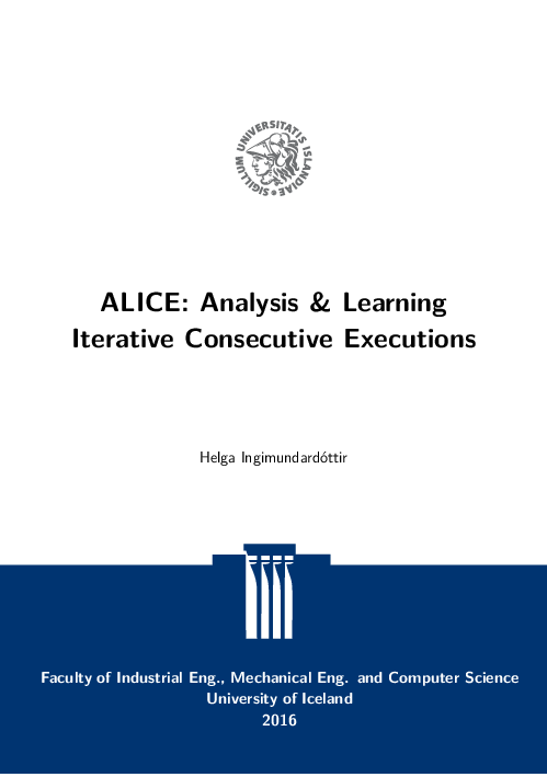 (PDF) ALICE: Analysis & Learning Iterative Consecutive Executions