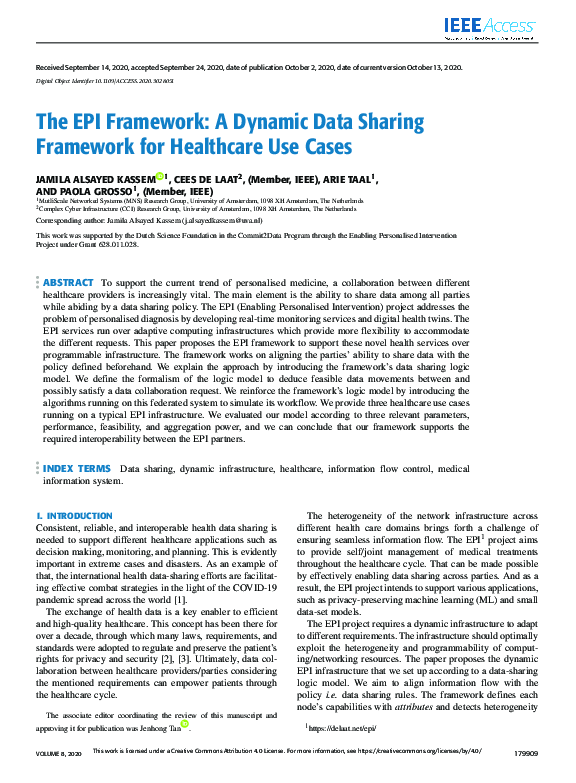 (PDF) The EPI Framework: A Dynamic Data Sharing Framework for ...