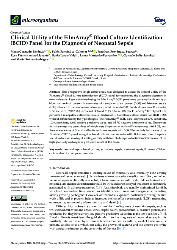 (PDF) Clinical Utility of the FilmArray® Blood Culture Identification ...
