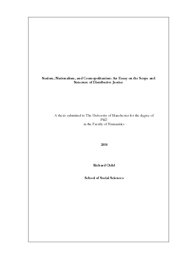 (PDF) Statism, Nationalism, and Cosmopolitanism: An Essay on the Scope ...
