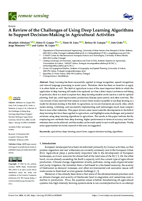 Pdf A Review Of The Challenges Of Using Deep Learning Algorithms To Support Decision Making In 