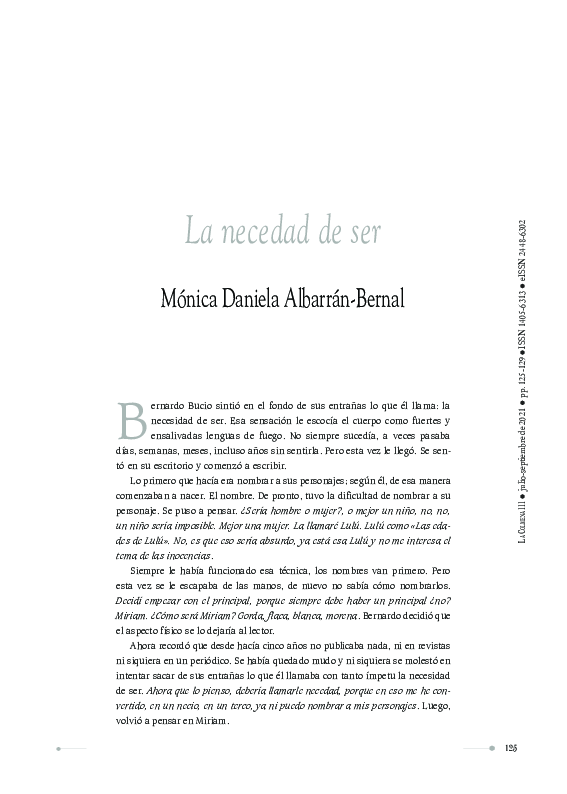 (PDF) La necedad de ser | Monica Bernal - Academia.edu