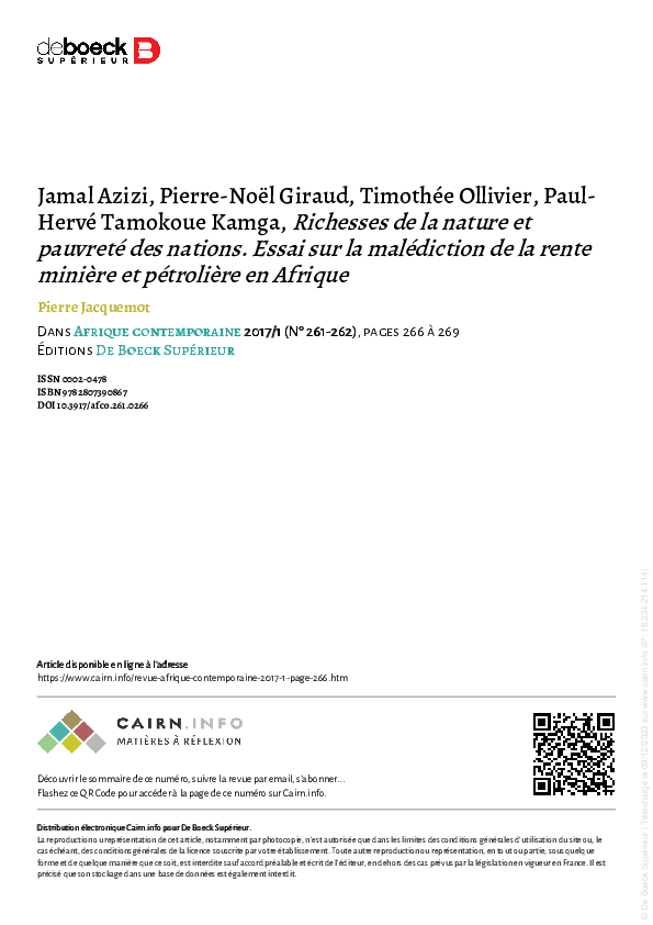 (PDF) Jamal Azizi, Pierre-Noël Giraud, Timothée Ollivier, Paul-Hervé ...