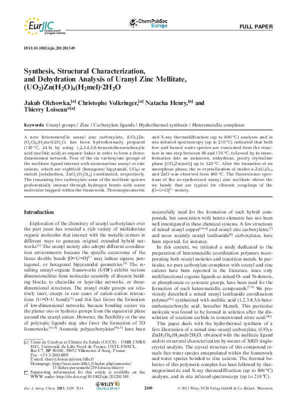 (PDF) Synthesis, structural characterization and determination of the nitro-containing ...