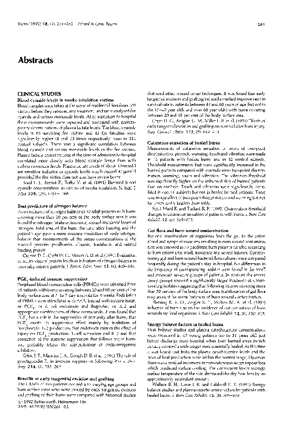 (PDF) Gut flora and burn wound contamination