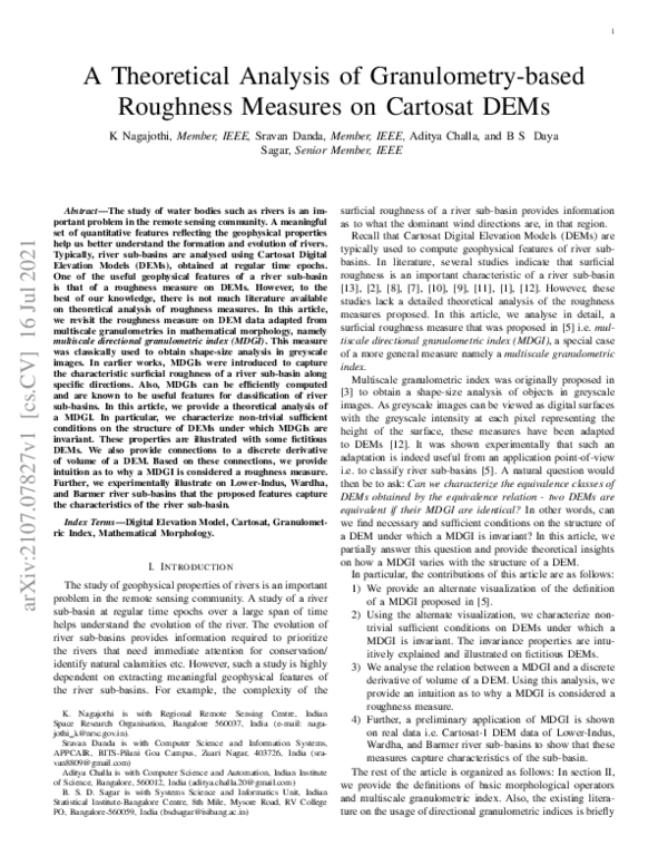 (PDF) A Theoretical Analysis of Granulometry-based Roughness Measures ...