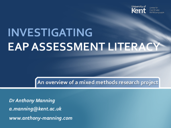 (PDF) Investigating EAP Assessment Literacy