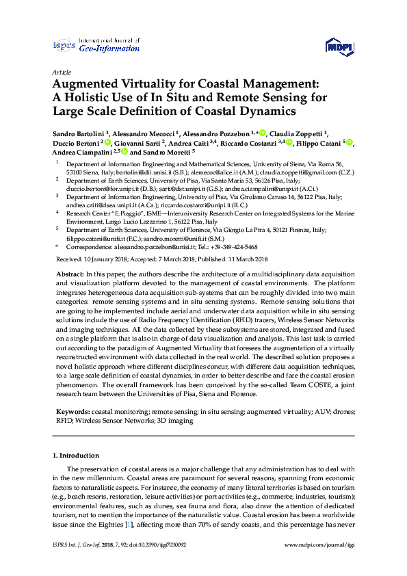 (PDF) Augmented Virtuality for Integrated Coastal Management Solutions