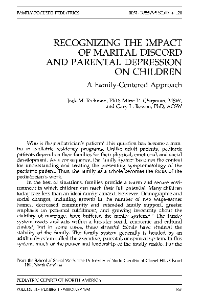 (PDF) Recognizing the Impact of Marital Discord and Parental Depression ...