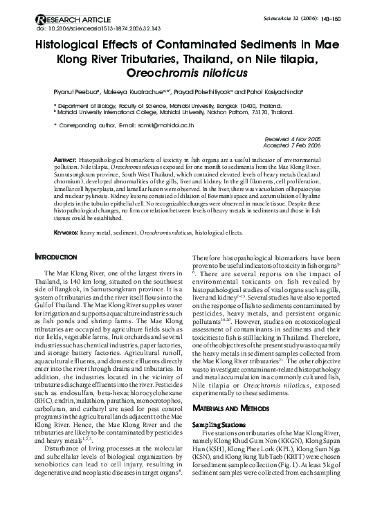 (PDF) Evaluation of Alachlor Herbicide Impacts on Nile Tilapia ...