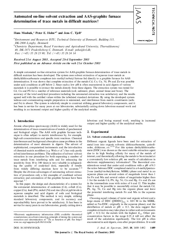 (PDF) Automated on-line solvent extraction and AAS-graphite furnace ...
