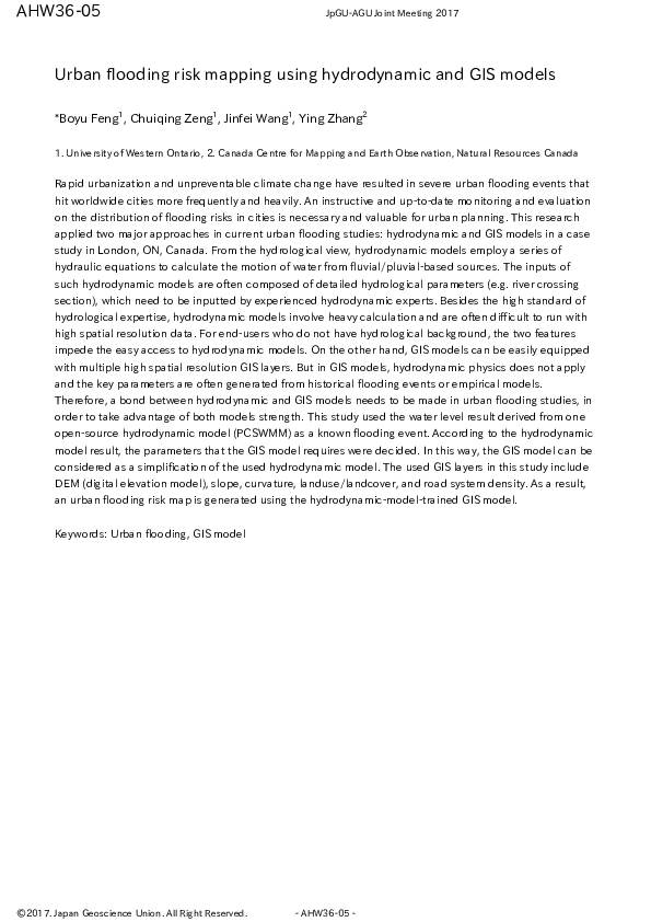 Pdf Urban Flooding Risk Mapping Using Hydrodynamic And Gis Models