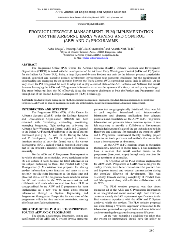 (PDF) Product Lifecycle Management (PLM) Implementation for the ...