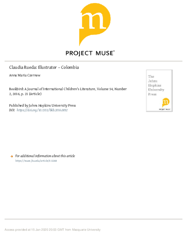 (PDF) Claudia Rueda: Illustrator – Colombia