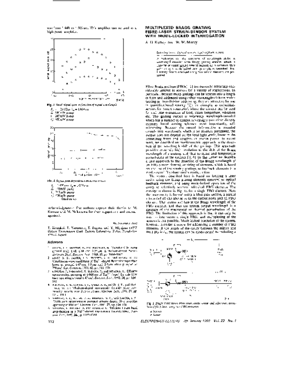 (PDF) Multiplexed Bragg grating fibre-laser strain-sensor system with ... (PDF) Multiplexed Bragg grating fibre-laser strain-sensor system with ...