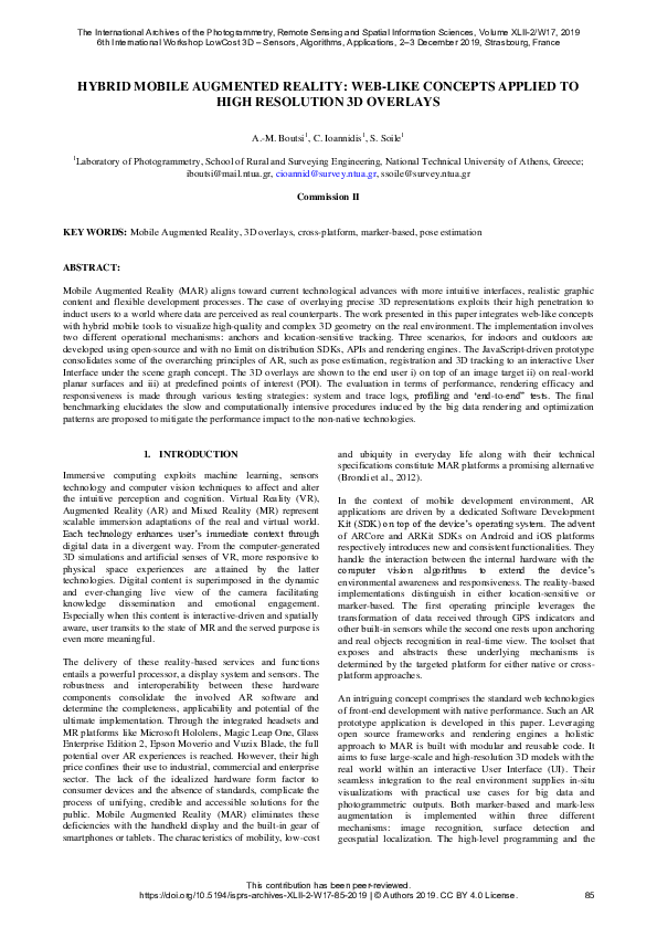 (PDF) Hybrid Mobile Augmented Reality: Web-Like Concepts Applied to High Resolution 3D Overlays ...