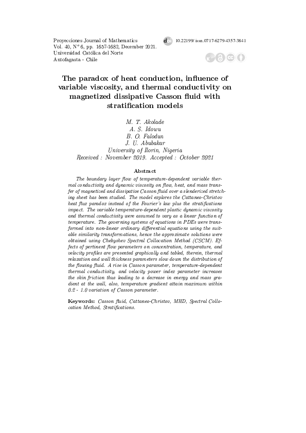 (PDF) The paradox of heat conduction, inﬂuence of variable viscosity, and thermal conductivity ...