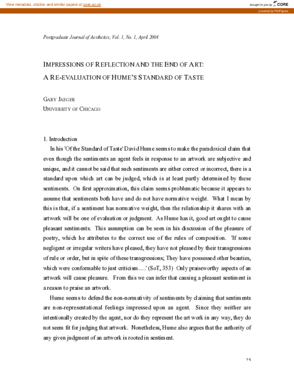 (PDF) Impressions of Reflection and the end of art: a re-Evaluation of ...