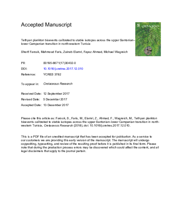 (PDF) Tethyan plankton bioevents calibrated to stable isotopes across ...