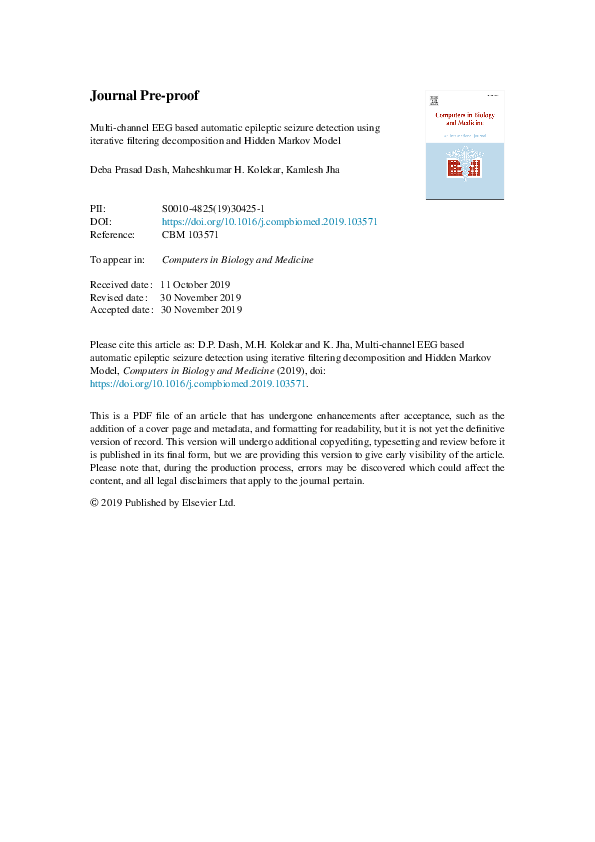 (PDF) Multi-channel EEG based automatic epileptic seizure detection ... (PDF) Multi-channel EEG based automatic epileptic seizure detection ...