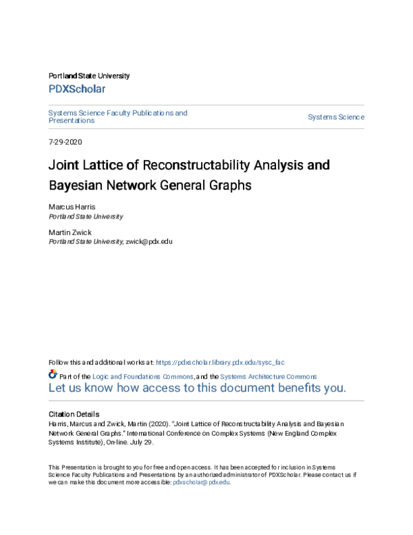 (PDF) Joint Lattice of Reconstructability Analysis and Bayesian Network General Graphs | Martin ...