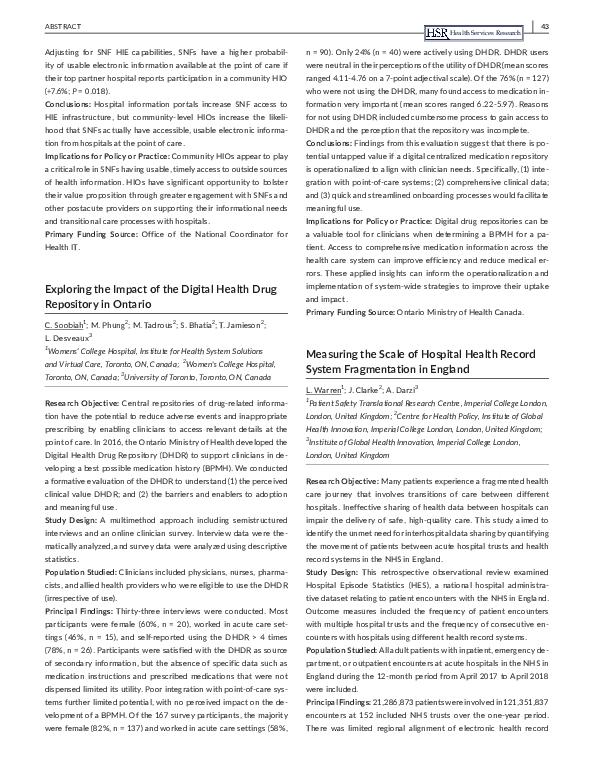 (PDF) Exploring the Impact of the Digital Health Drug Repository in Ontario