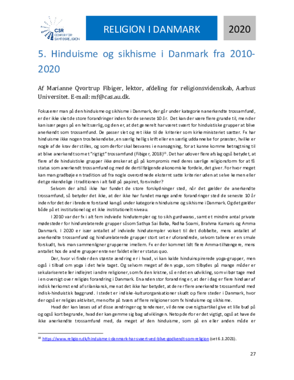 (PDF) Hinduisme og sikhisme 2010-2020 | Marianne Fibiger - Academia.edu