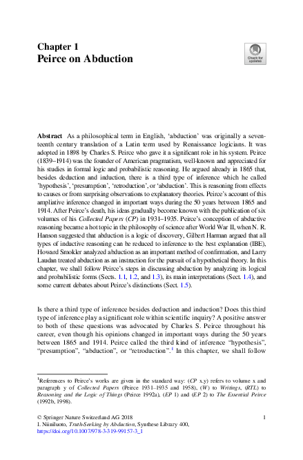 (PDF) Peirce on Abduction