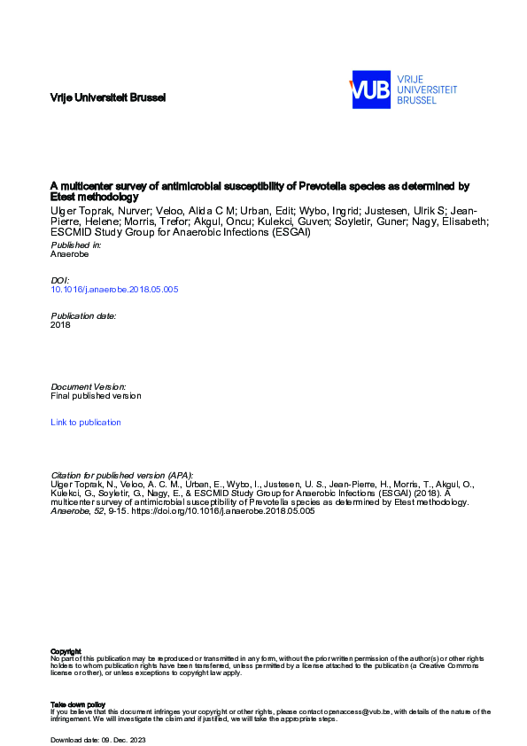 (PDF) A multicenter survey of antimicrobial susceptibility of ...