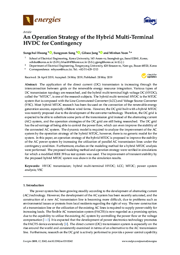 (PDF) An Operation Strategy of the Hybrid Multi-Terminal HVDC for ...