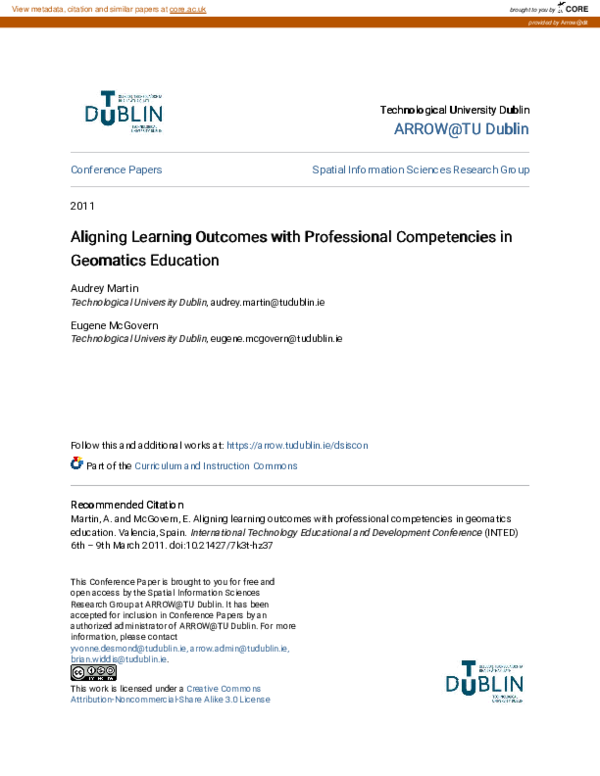 (PDF) Aligning Learning Outcomes with Professional Competencies in ...