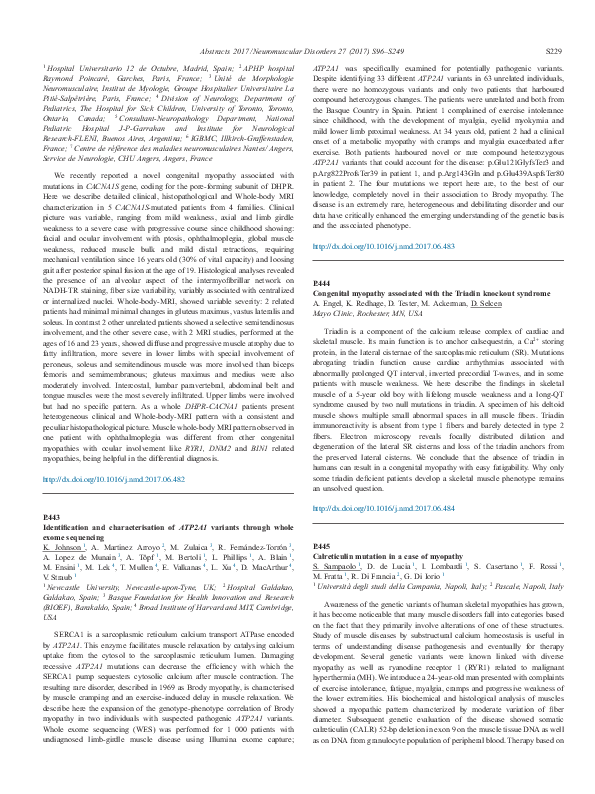 (PDF) Calreticulin mutation in a case of myopathy | Raffaele Di Francia ...