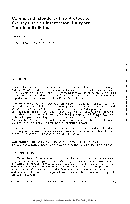 (PDF) Cabins And Islands: A Fire Protection Strategy For An ...