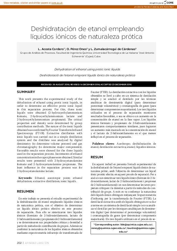 (PDF) Deshidratación de etanol empleando líquidos iónicos de naturaleza ...