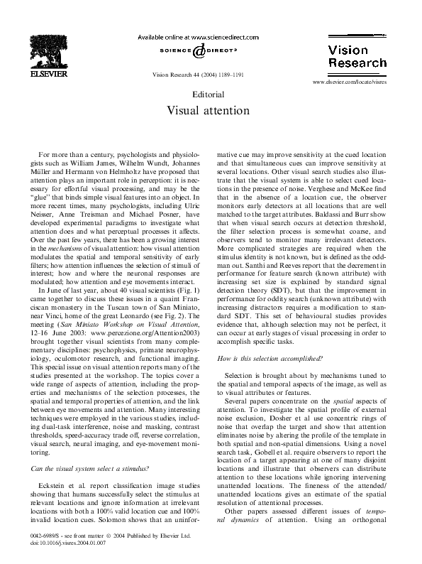 (PDF) Visual attention