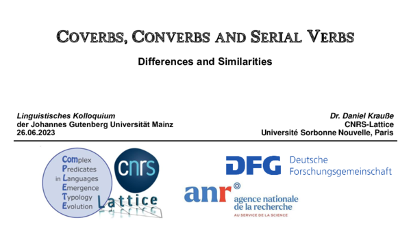 (PDF) Coverbs, Converbs and Serial Verbs - Differences and Similarities