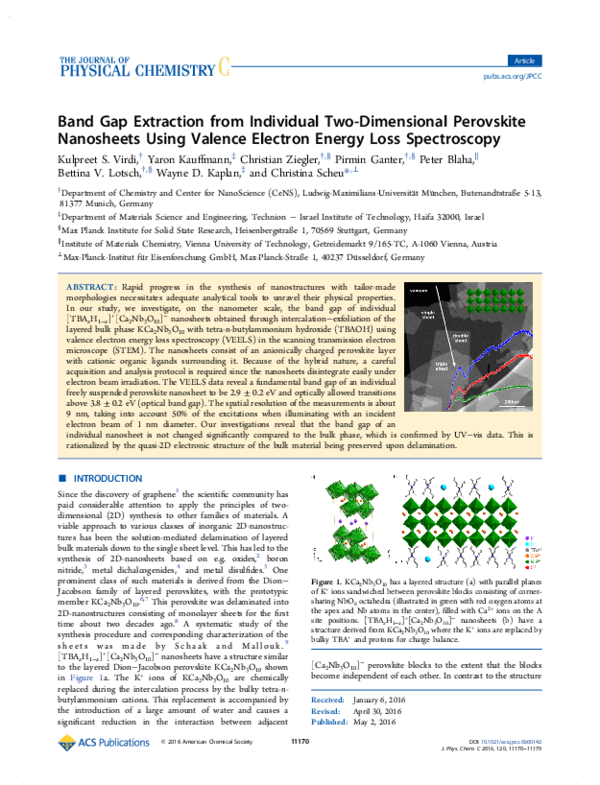 (PDF) Band Gap Extraction from Individual Two-Dimensional Perovskite Nanosheets Using Valence ...