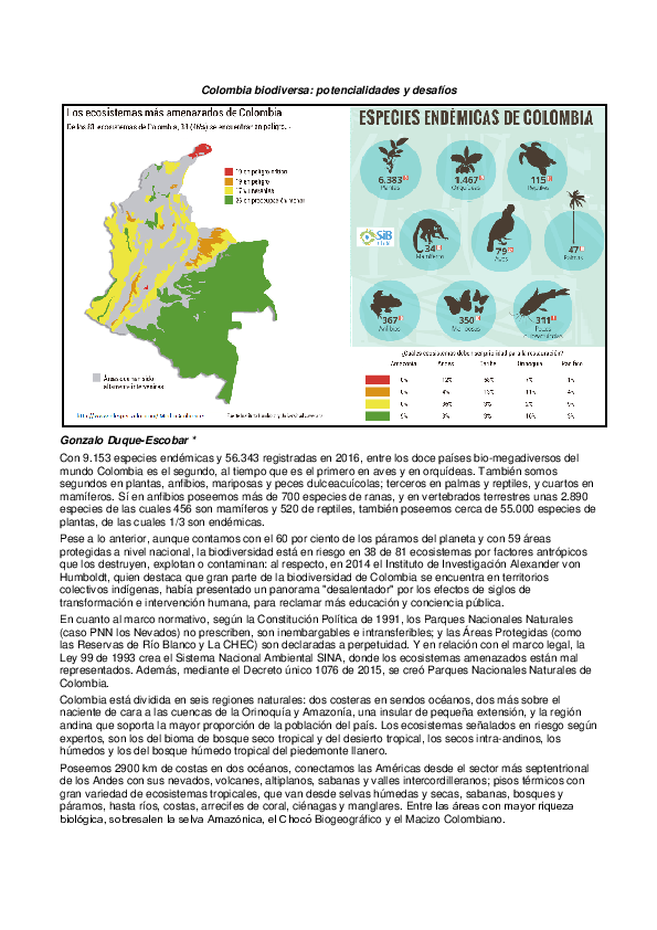 (PDF) Colombia biodiversa: potencialidades y desafíos