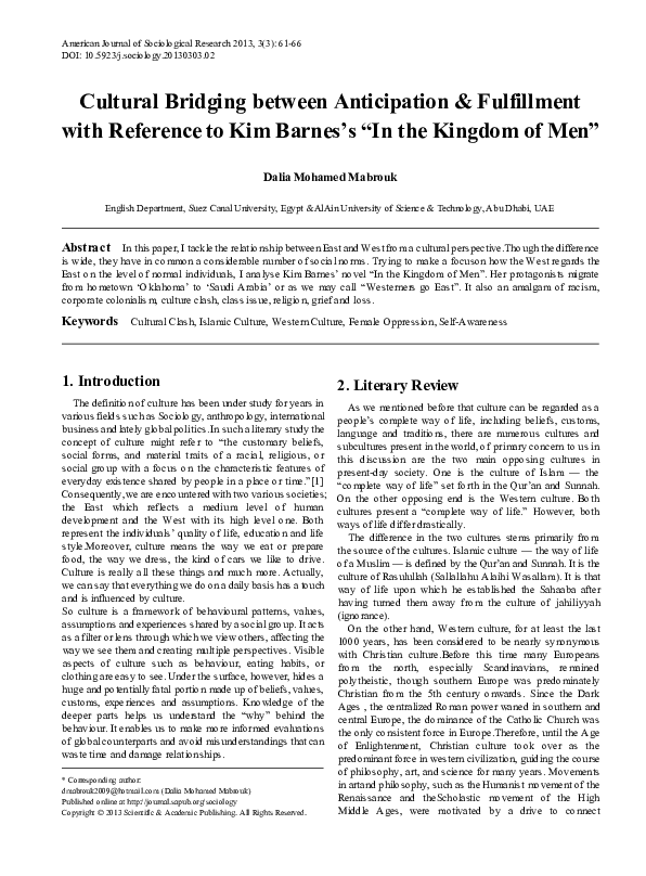 (PDF) Cultural Bridging between Anticipation and Fulfillment with ...