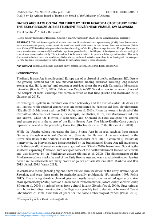 (PDF) Dating Archaeological Cultures by Their Moats? A Case Study from ...