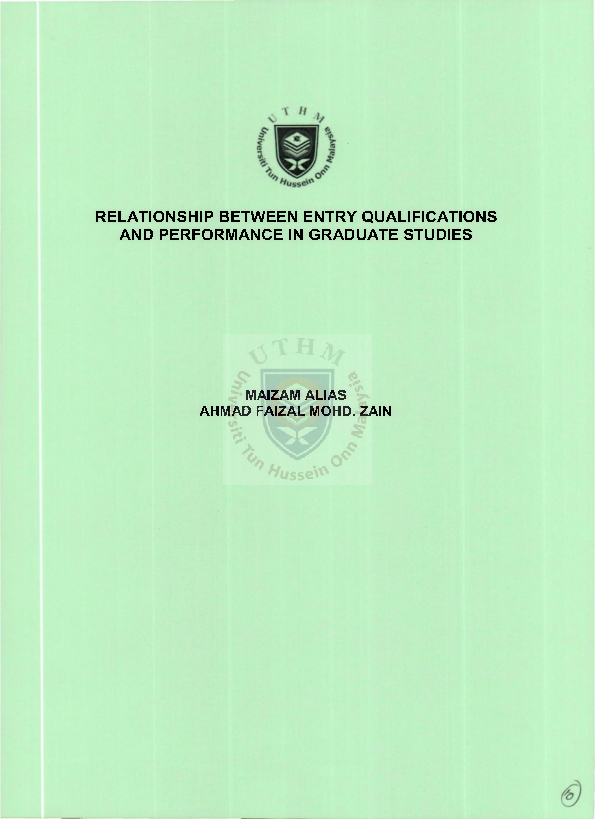 (PDF) Relationship between entry qualifications and performance in ...