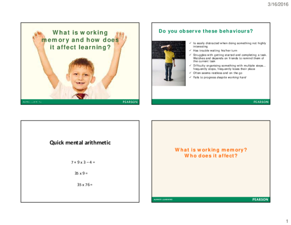 (PDF) Poor working memory | Darren Dunning - Academia.edu