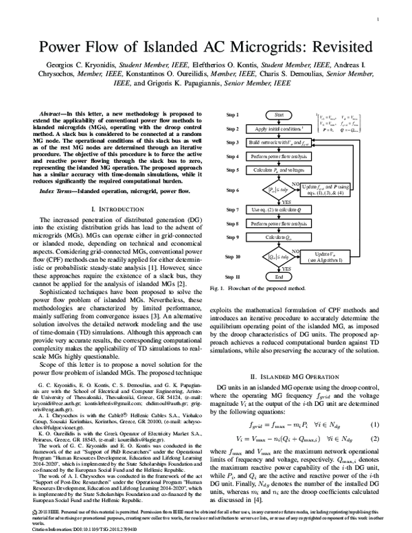 (PDF) Power Flow of Islanded AC Microgrids: Revisited