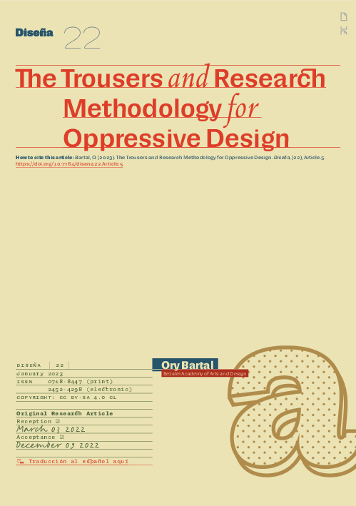 (PDF) The Trousers and Research Methodology for Oppressive Design