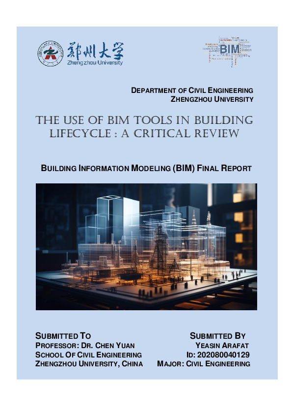 (PDF) The Use of BIM Tools in Lifecycle of A Building: A Critical Review